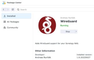 Using Wireguard with your Synology Docker Containers