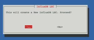 Home Assistant: Installing InfluxDB (LXC)