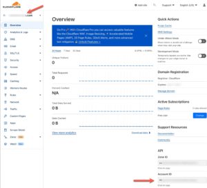 Getting your Cloudflare Zone API Key and Account ID