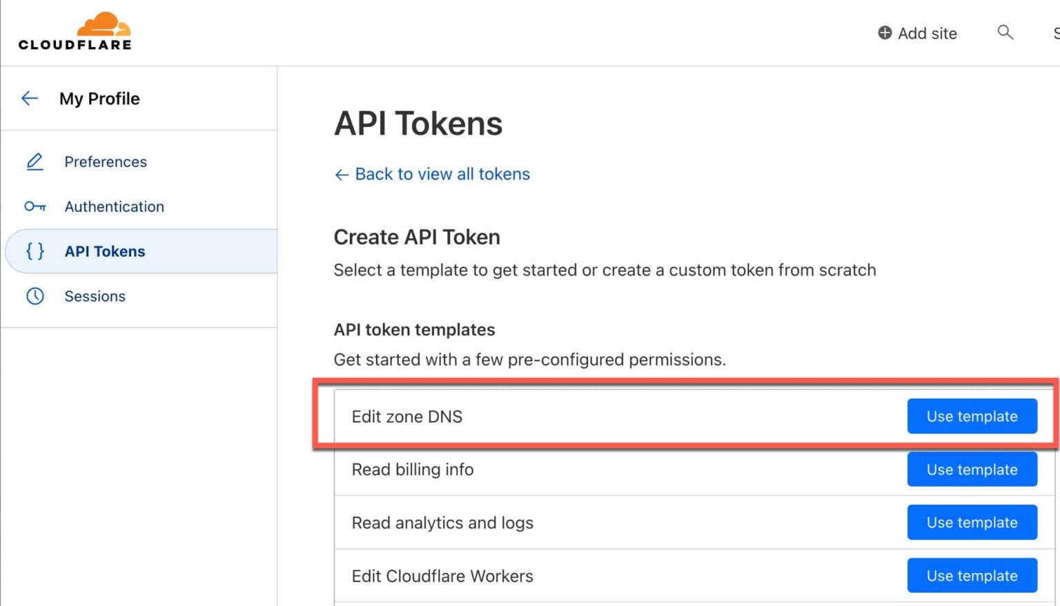 Getting your Cloudflare Zone API Key and Account ID