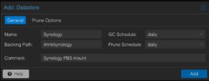 How To: Setup Synology NFS for Proxmox Backup Server Datastore