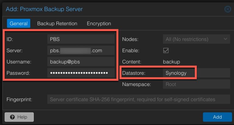 How To: Setup Synology NFS for Proxmox Backup Server Datastore