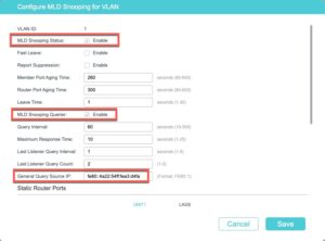 Configuring TP-Link IGMP & MLD Multicast Snooping