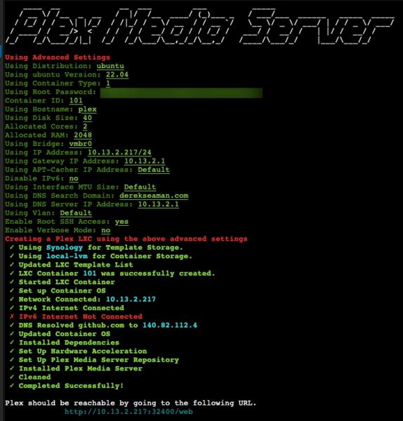 proxmox: Install Plex LXC with HW Transcoding/HDR Tone Mapping