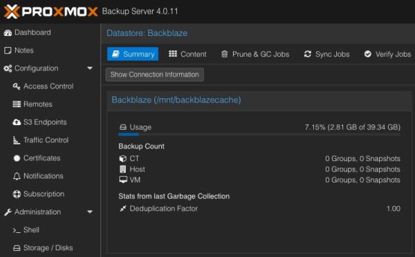 How To: Backblaze B2 as a Proxmox Backup Server 4 S3 Datastore