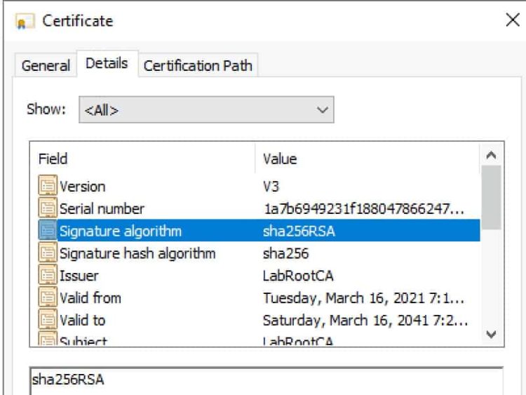 Convert your Microsoft CA from RSASSA-PSS to sha256RSA - Derek Seaman's Tech Blog